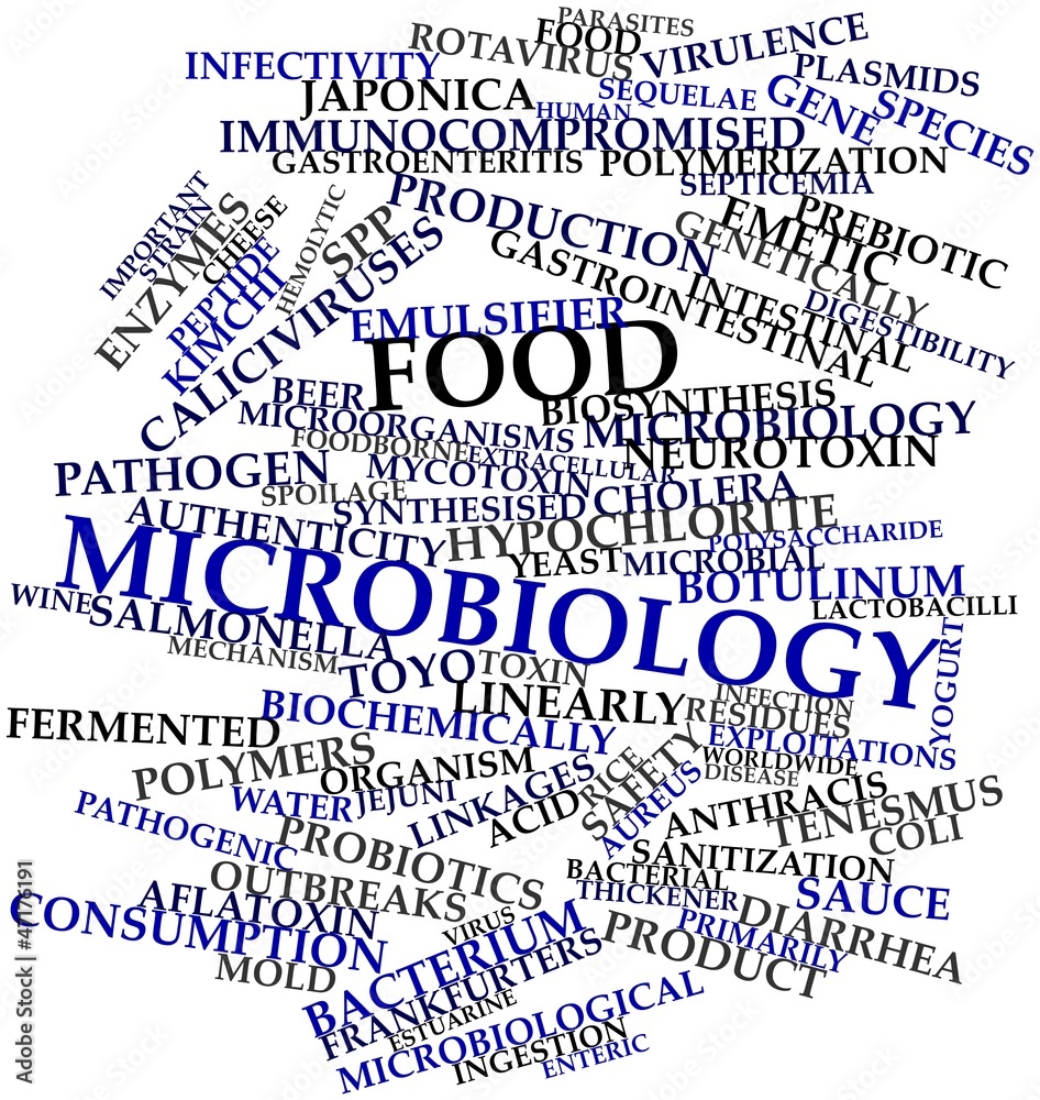 Word cloud for Food microbiology Stock Illustration | Adobe Stock