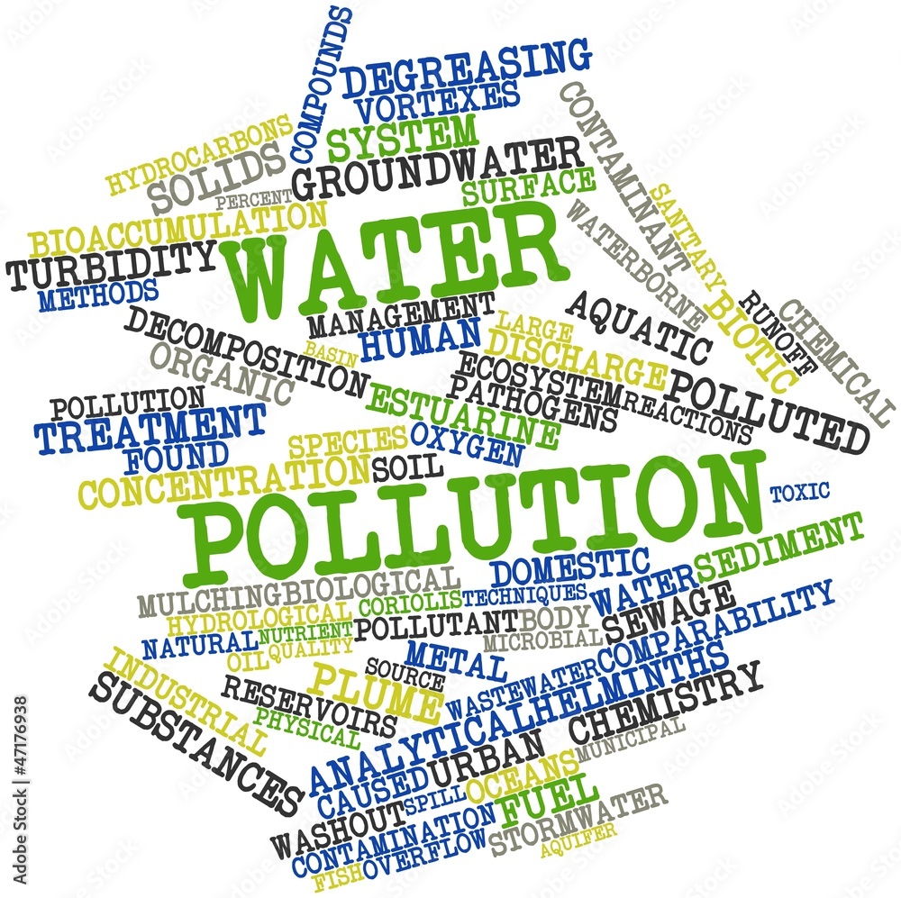 Word cloud for Water pollution Stock Illustration | Adobe Stock
