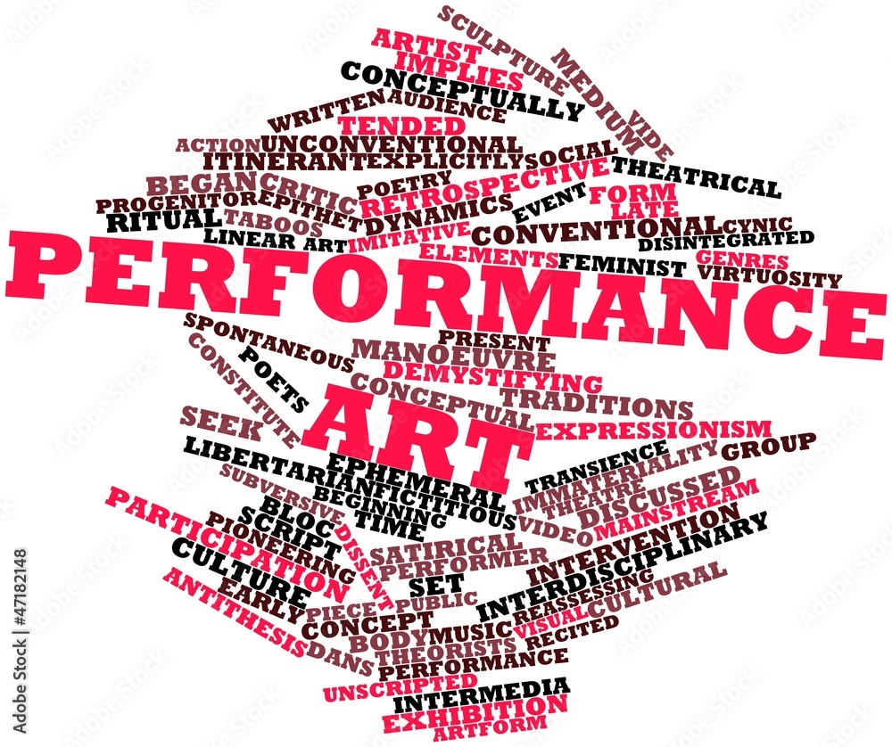 Word cloud for Performance art Stock Illustration | Adobe Stock