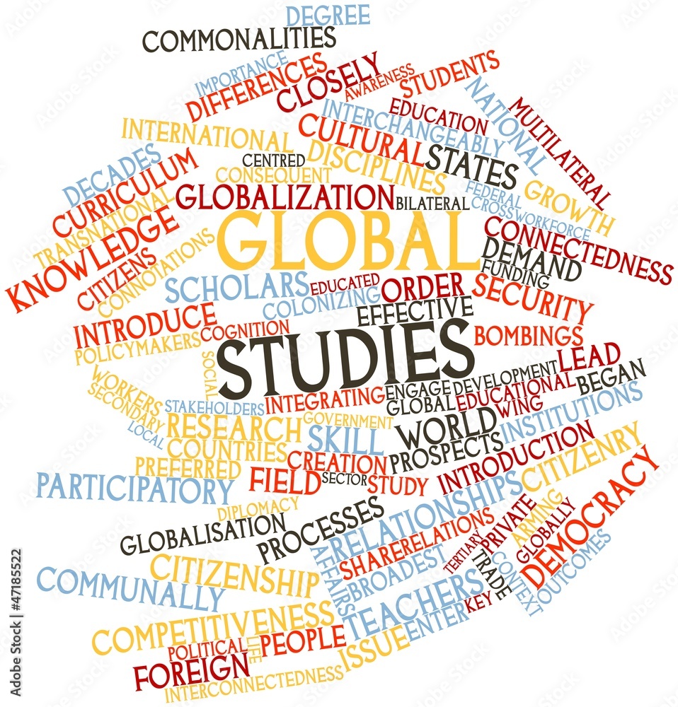 Word cloud for Global studies Stock Illustration | Adobe Stock