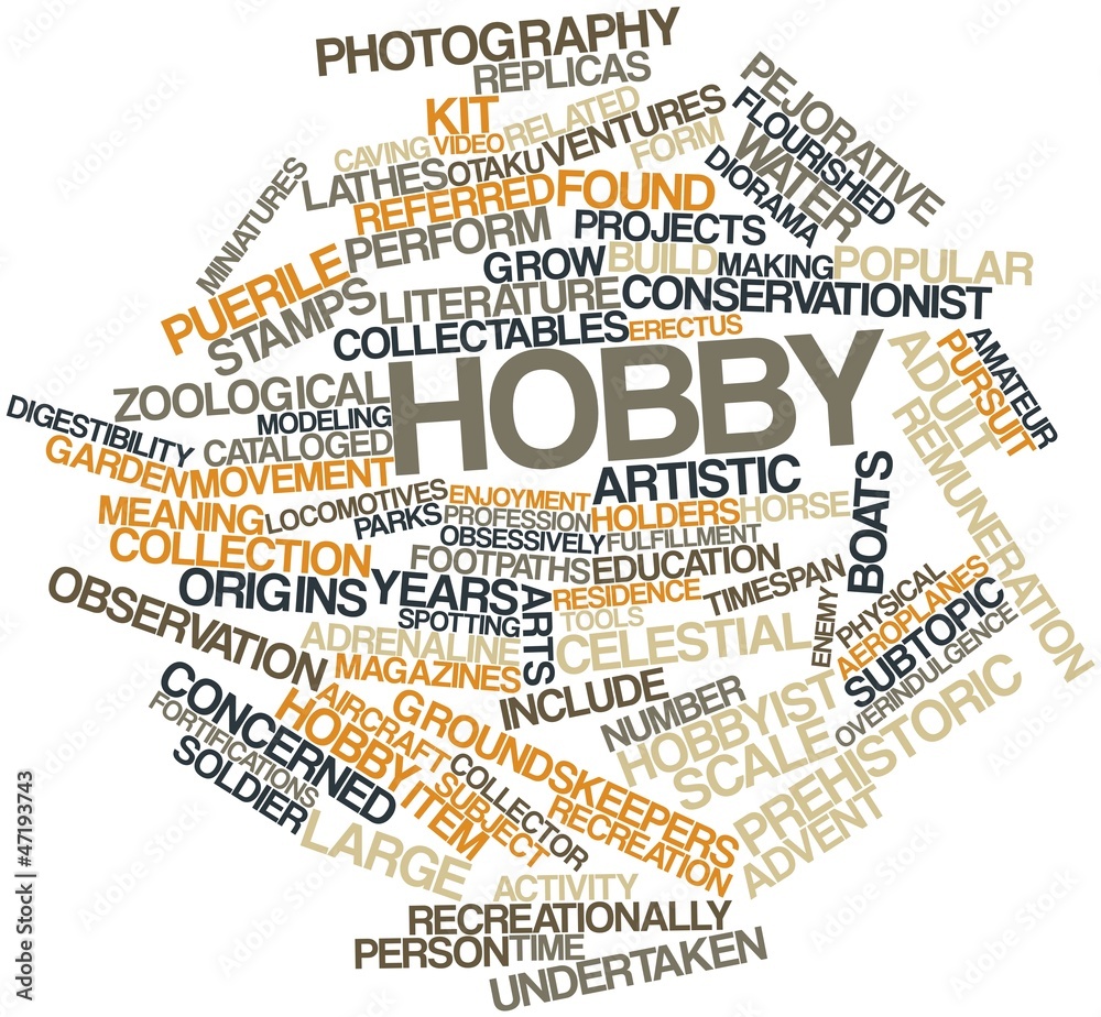 Word cloud for Hobby Stock Illustration | Adobe Stock