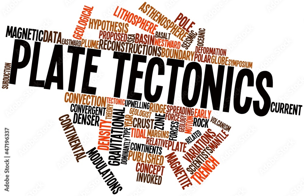Word cloud for Plate tectonics Stock Illustration | Adobe Stock