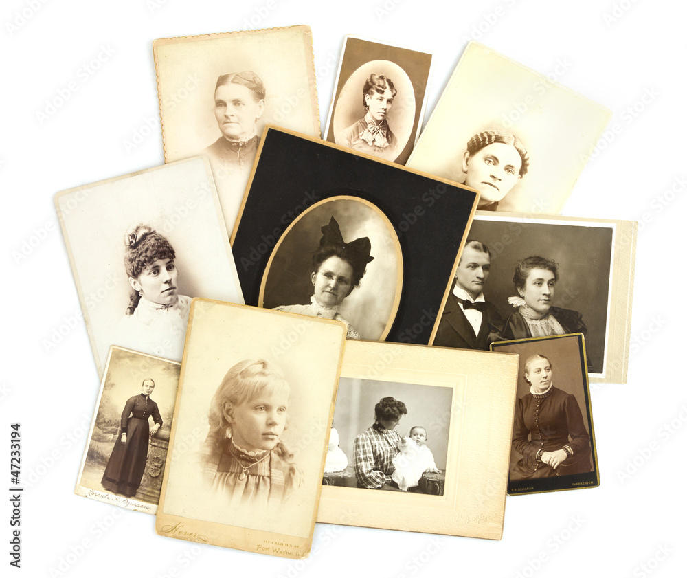 Poster Antique Photos Collage on White Background – Wall Art | UkPosters