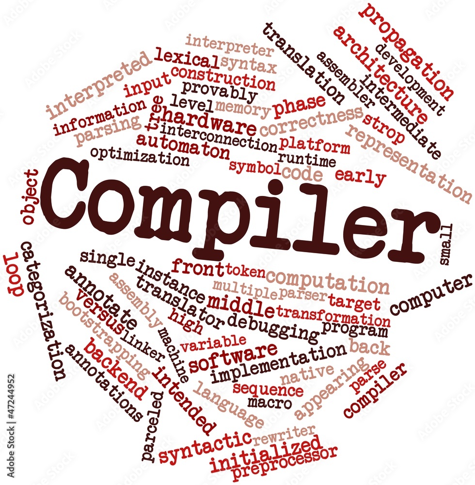 Word cloud for Compiler Stock Illustration | Adobe Stock