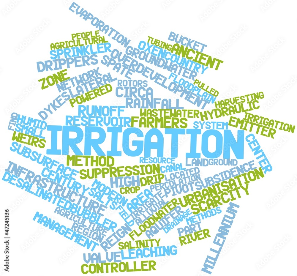 Word cloud for Irrigation Stock Illustration | Adobe Stock