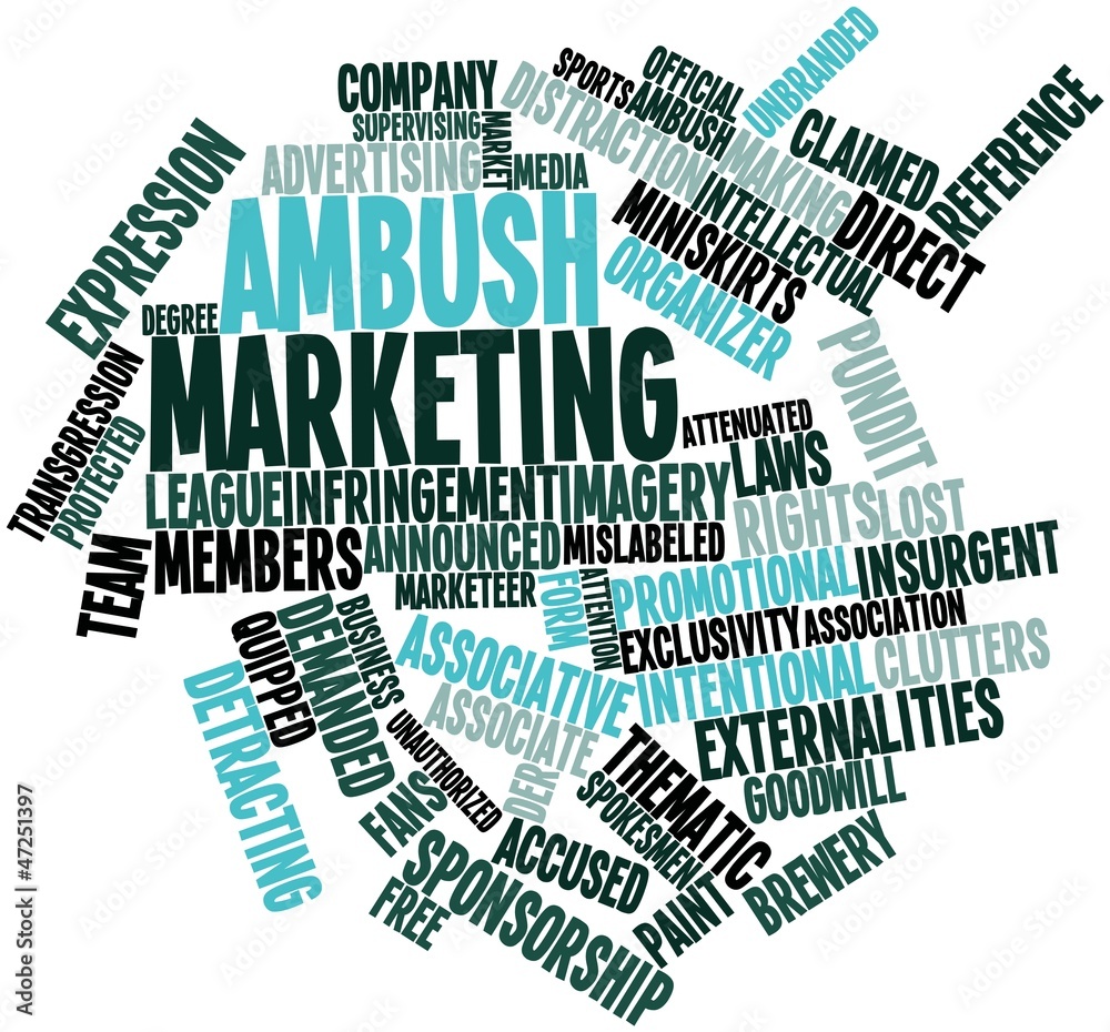 Word cloud for Ambush marketing Stock Illustration | Adobe Stock