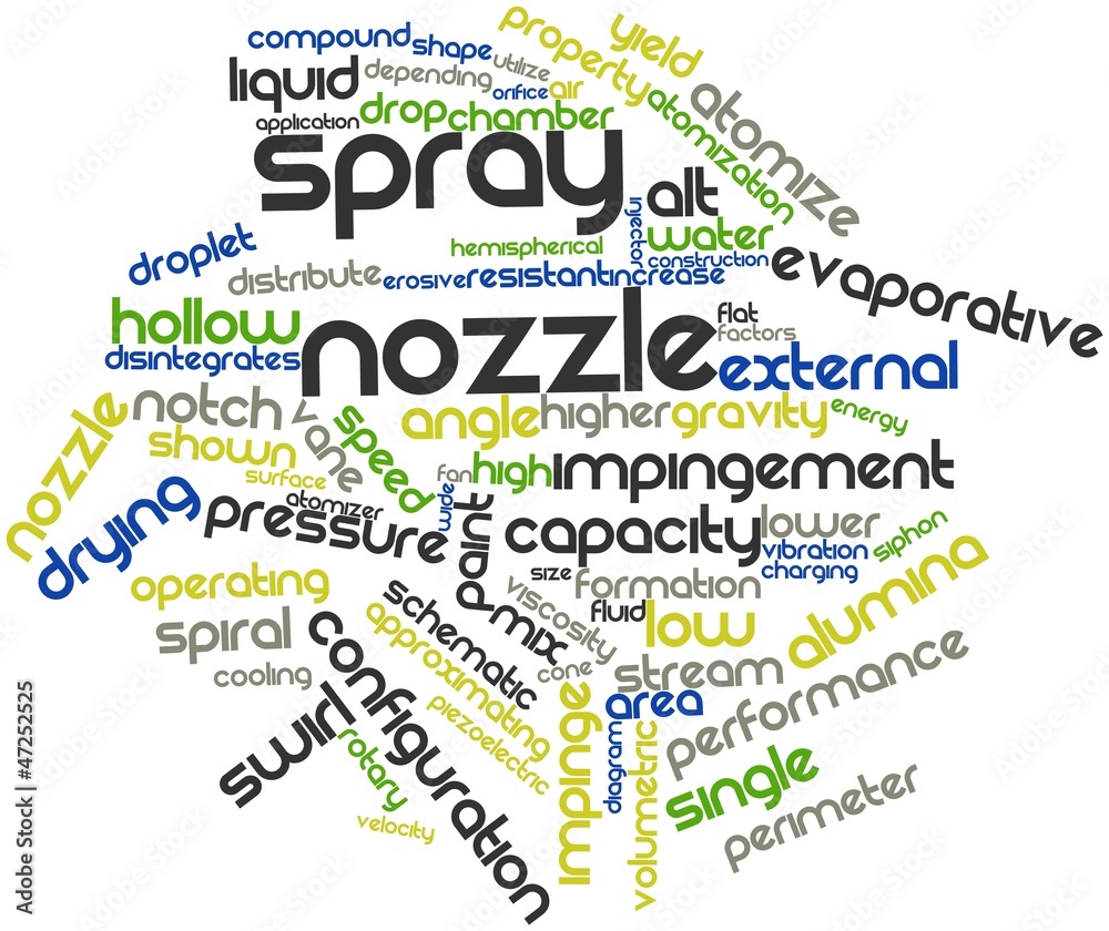 Word cloud for Spray nozzle Stock Illustration | Adobe Stock