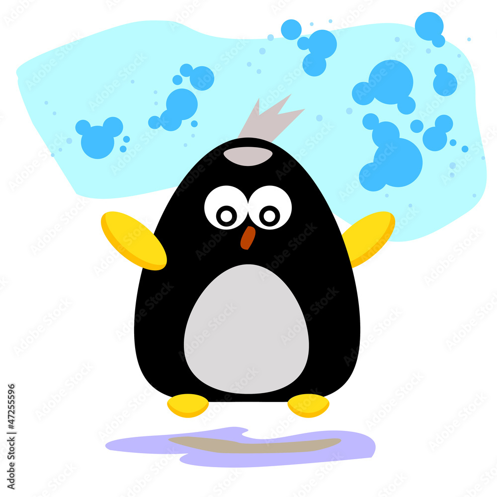 penguin cartoon character Stock Vector | Adobe Stock