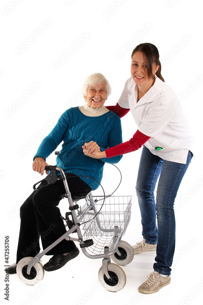 Rollator Oma Schwester 241112 Stock-Foto | Adobe Stock