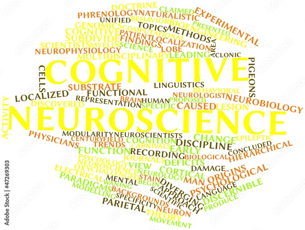 Word cloud for Cognitive neuroscience Stock Illustration | Adobe Stock
