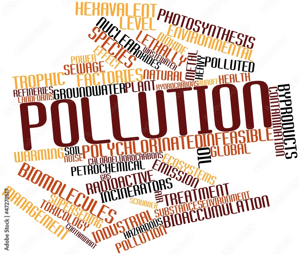 Word cloud for Pollution Stock Illustration | Adobe Stock