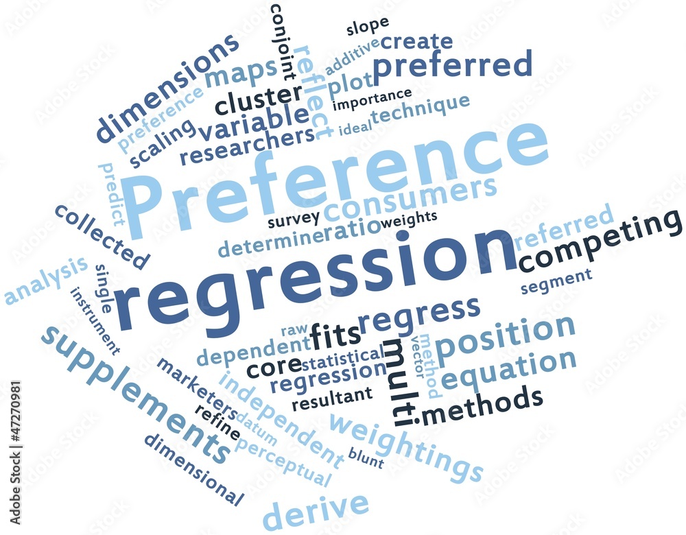 Photo & Art Print Word cloud for Preference regression, intheskies