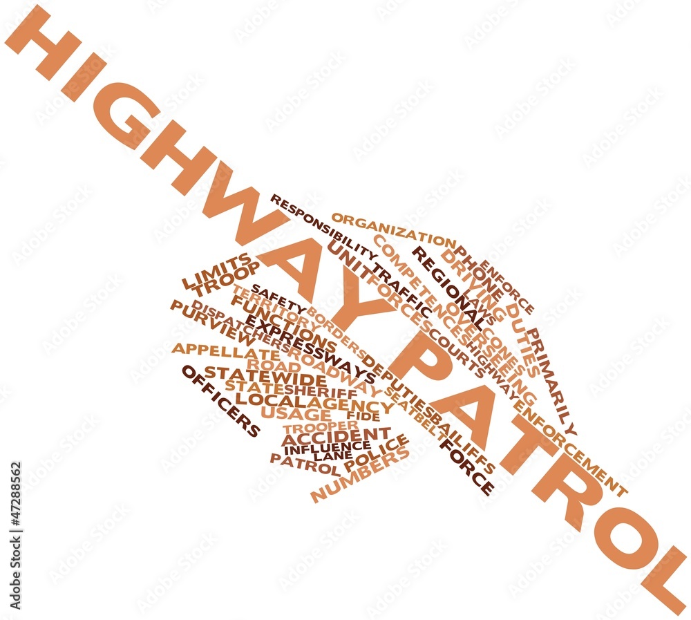 Word cloud for Highway patrol Stock Illustration | Adobe Stock