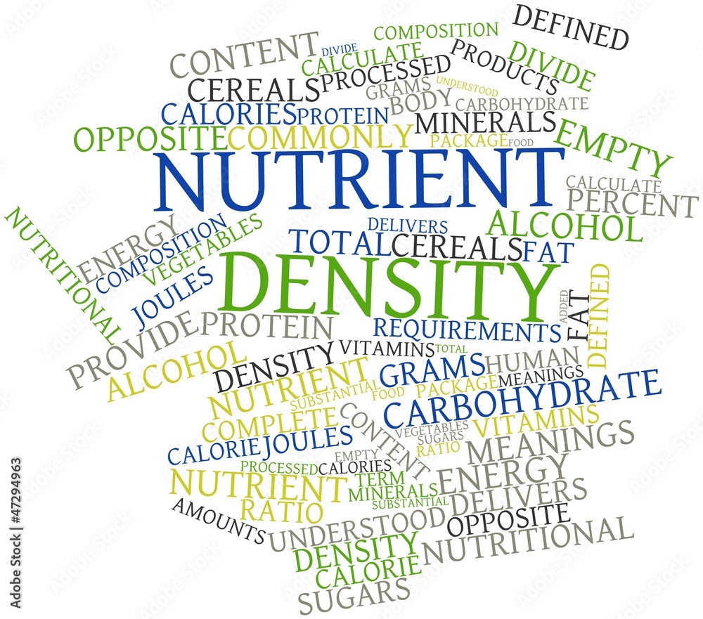 Word cloud for Nutrient density Stock Illustration | Adobe Stock