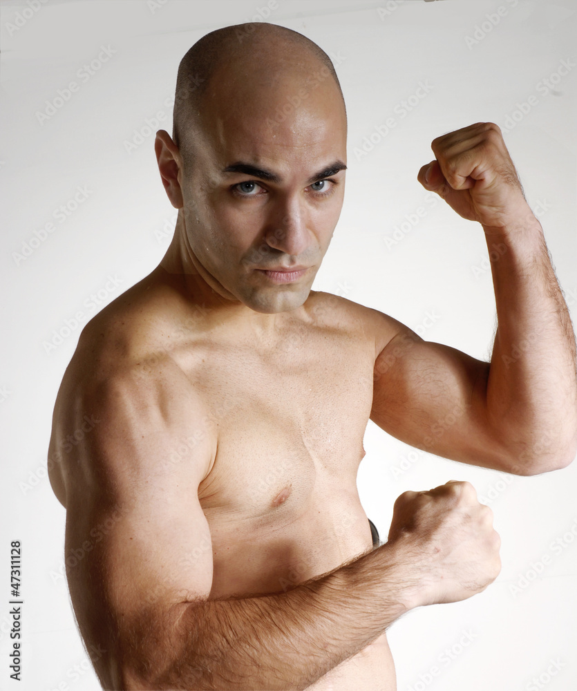 Hombre fuerte,luchador,peleador. Stock Photo | Adobe Stock
