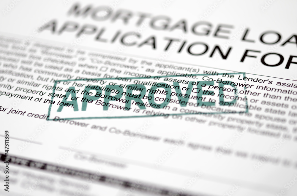 Printed on the seal of approval documents Stock Photo | Adobe Stock