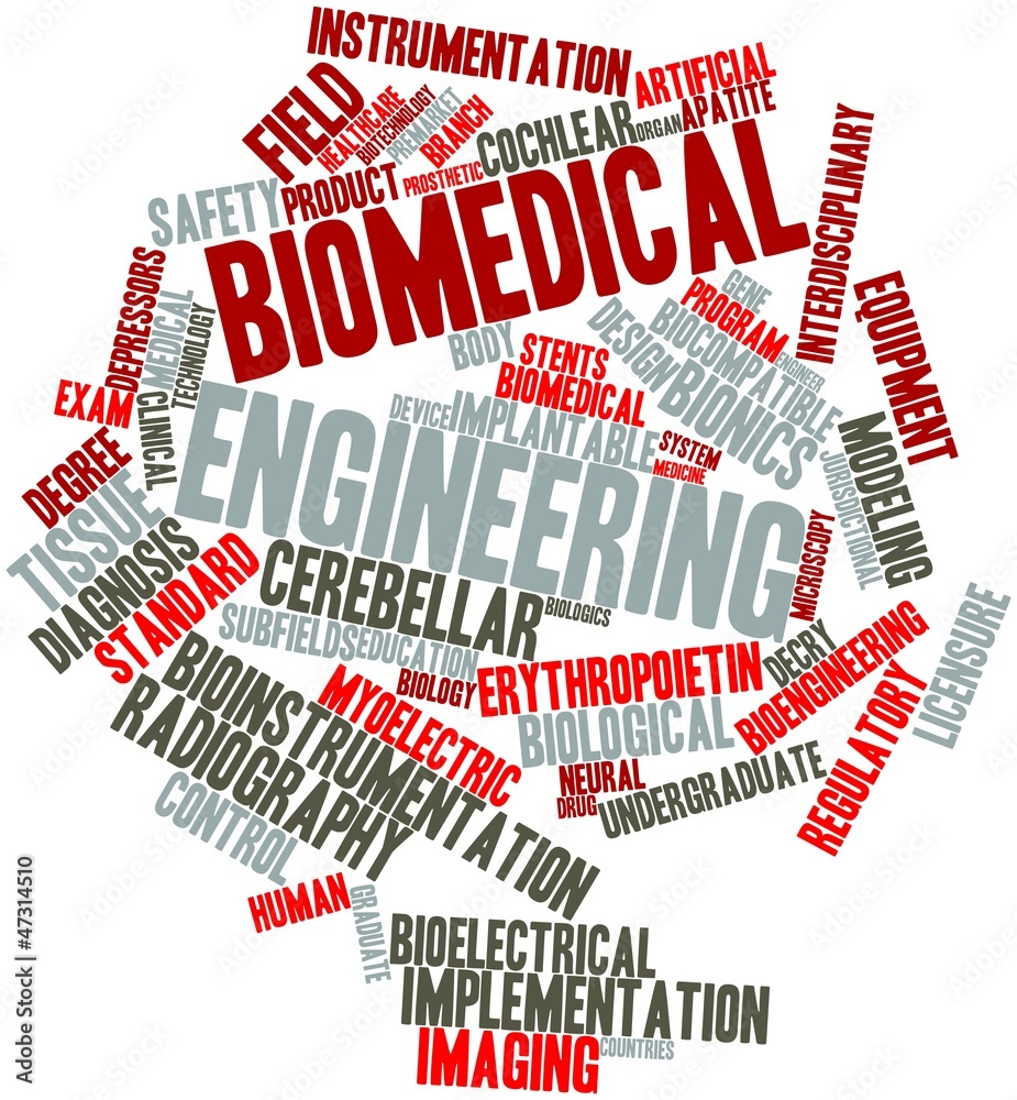 Word cloud for Biomedical engineering Stock Illustration | Adobe Stock