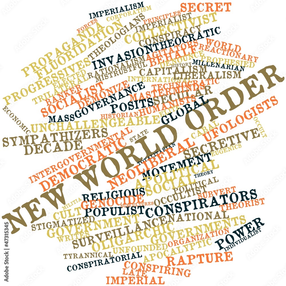 Word cloud for New World Order Stock Illustration | Adobe Stock