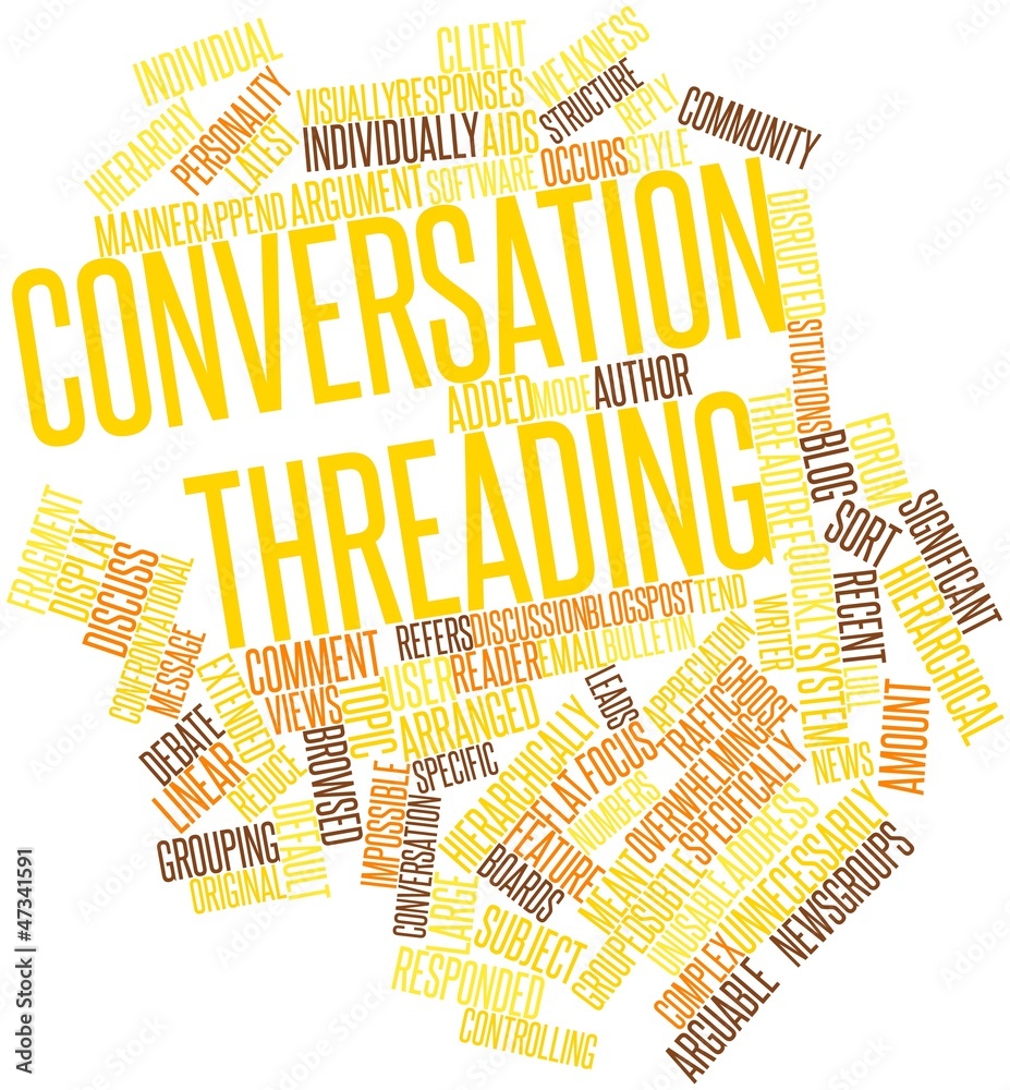 Word cloud for Conversation threading Stock Illustration | Adobe Stock