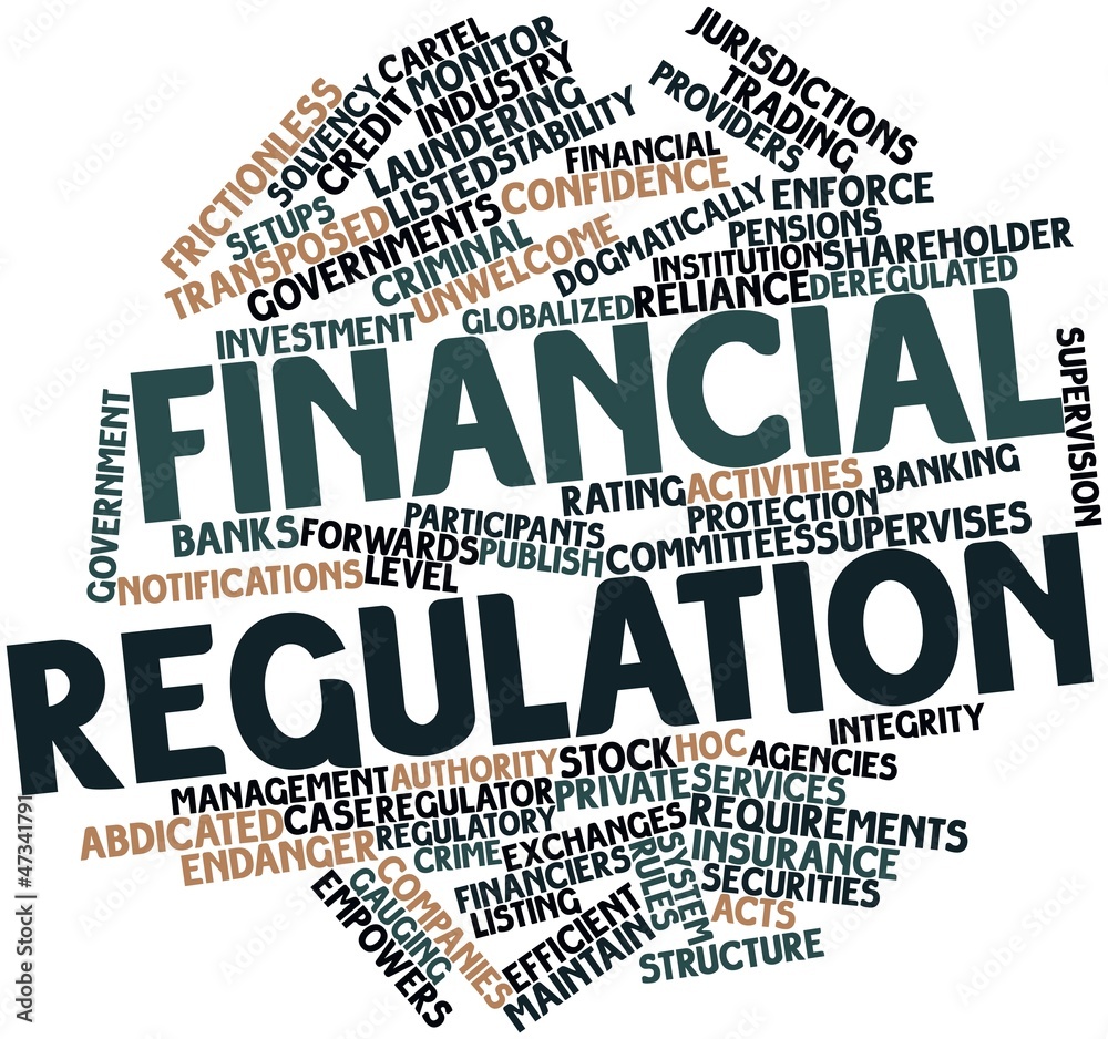 Word cloud for Financial regulation Stock Illustration | Adobe Stock