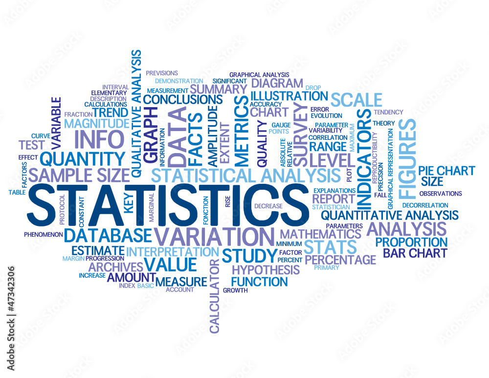 "STATISTICS" Tag Cloud (data information graph metrics analysis) Stock ...