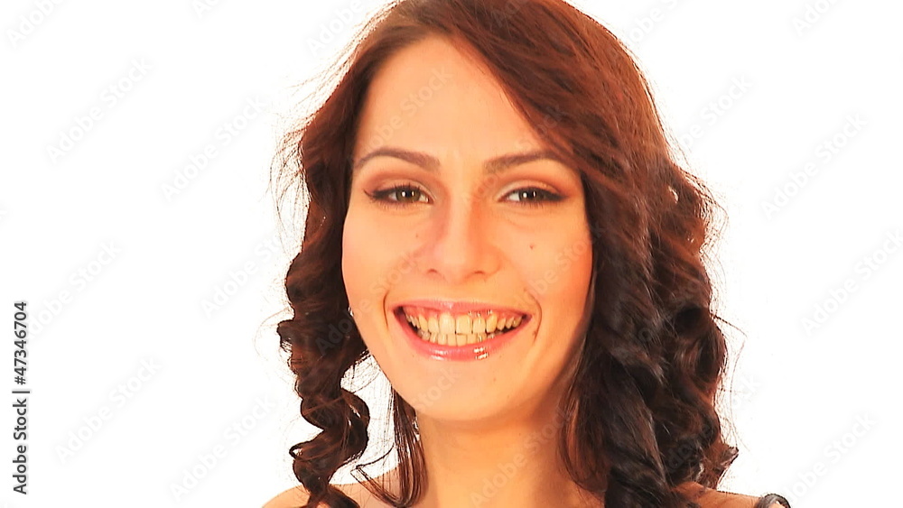 Laughing beautiful woman. Stock Video | Adobe Stock