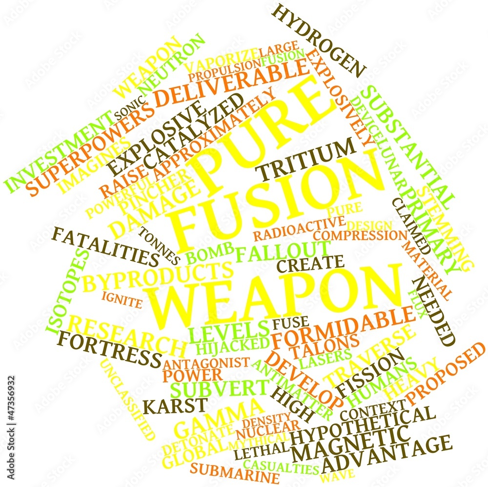 Word cloud for Pure fusion weapon Stock Illustration | Adobe Stock