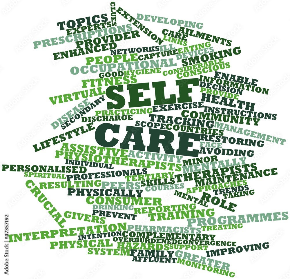 Word cloud for Self care Stock Illustration | Adobe Stock