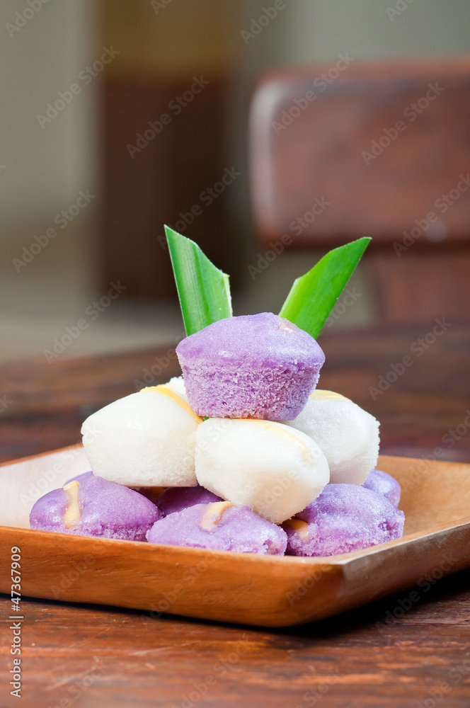 rice muffin cake with cheese also known as puto in filipino Stock Photo ...
