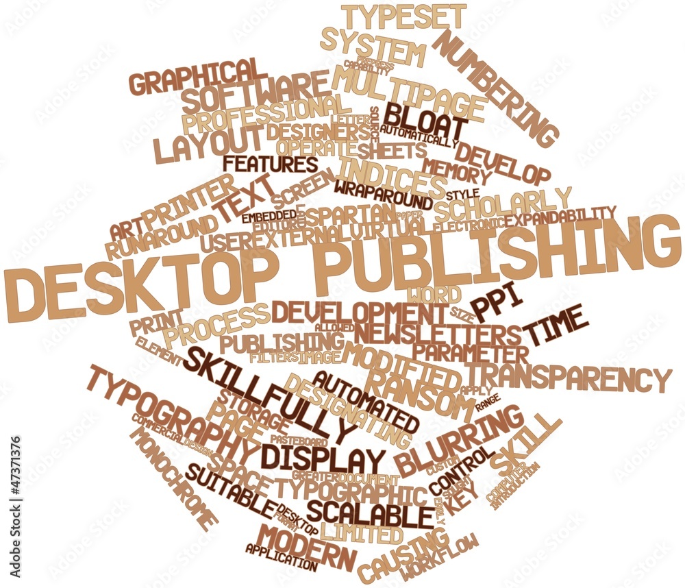 Word cloud for Desktop publishing Stock Illustration | Adobe Stock