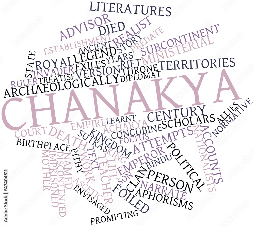 Word cloud for Chanakya Illustration Stock | Adobe Stock