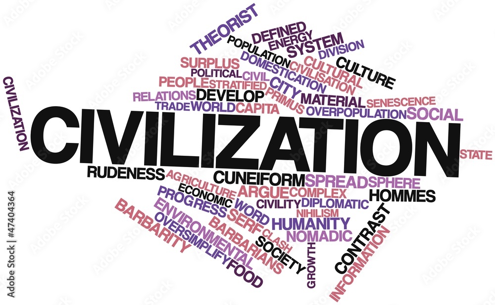 Word cloud for Civilization Stock Illustration | Adobe Stock