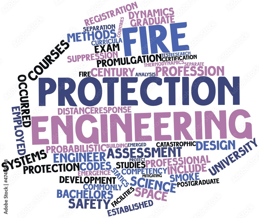 Word cloud for Fire protection engineering Stock Illustration | Adobe Stock