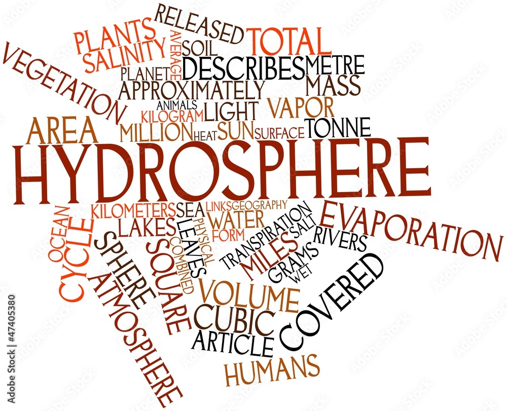 Word cloud for Hydrosphere Stock Illustration | Adobe Stock