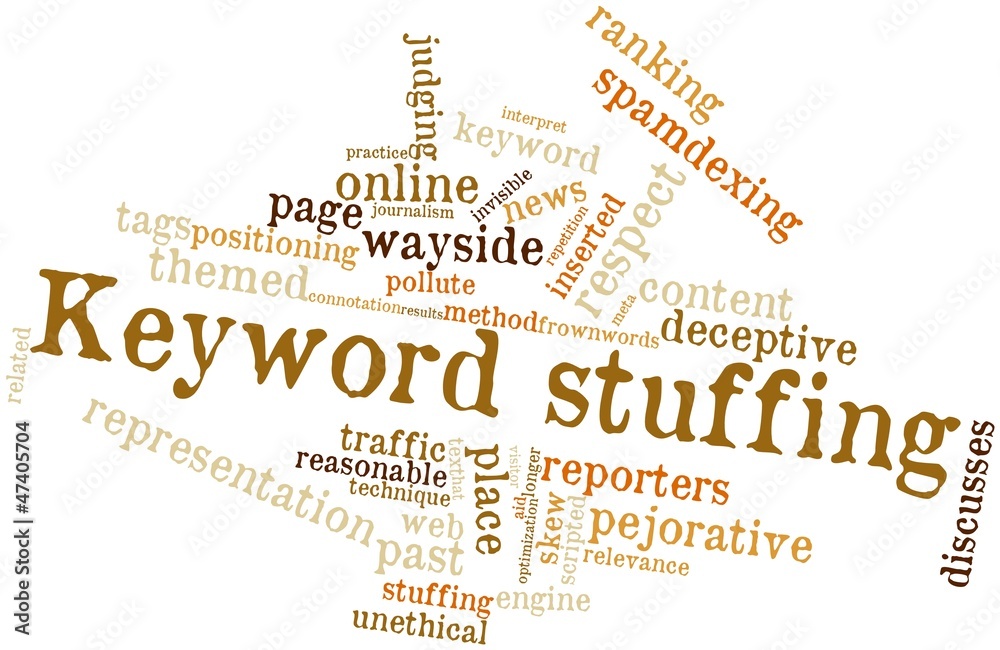 Word cloud for Keyword stuffing Stock Illustration | Adobe Stock