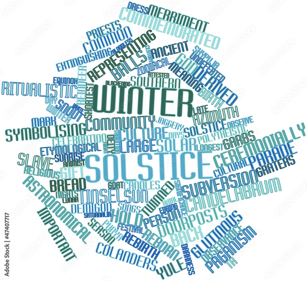 Word cloud for Winter solstice Stock Illustration | Adobe Stock