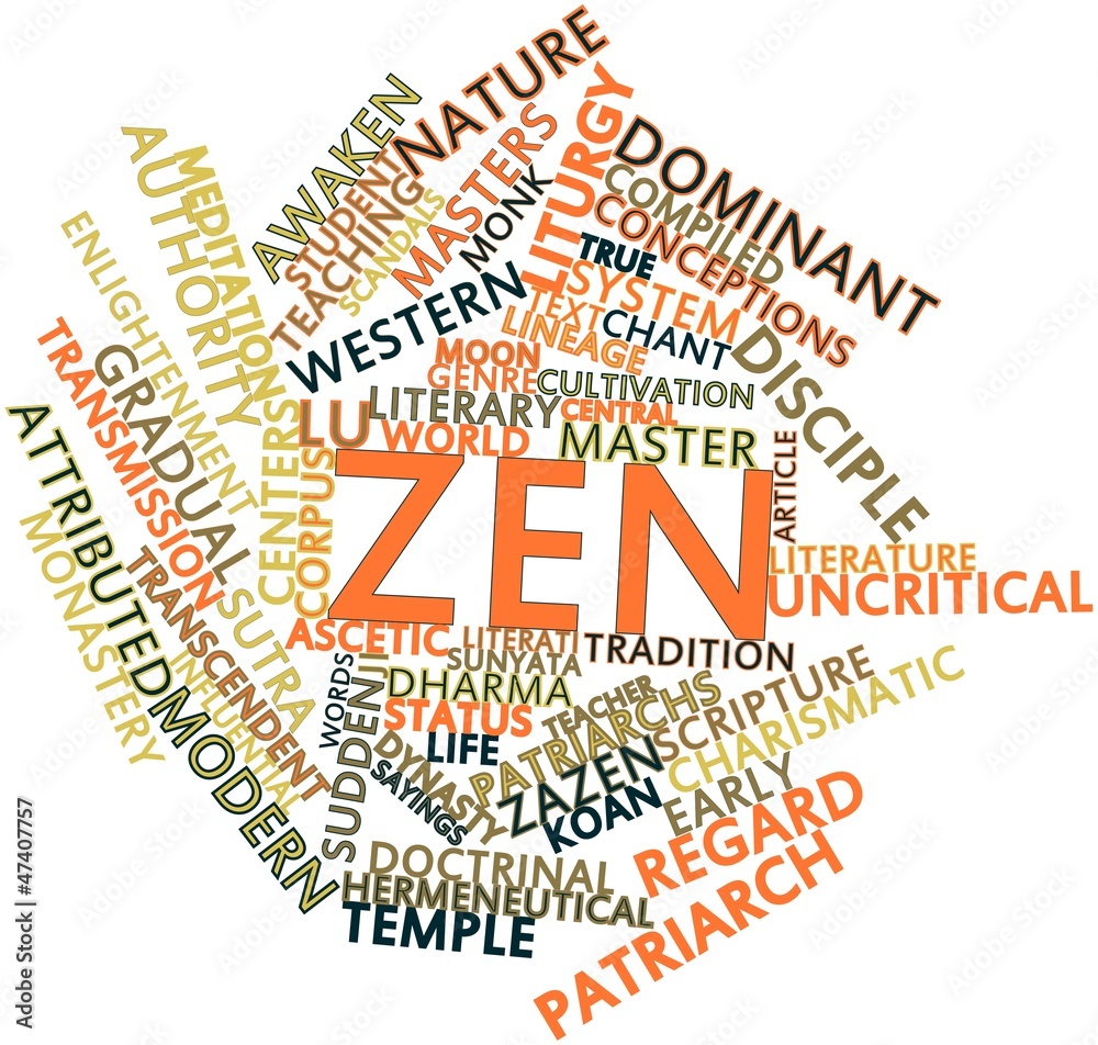 Word cloud for Zen Stock Illustration | Adobe Stock