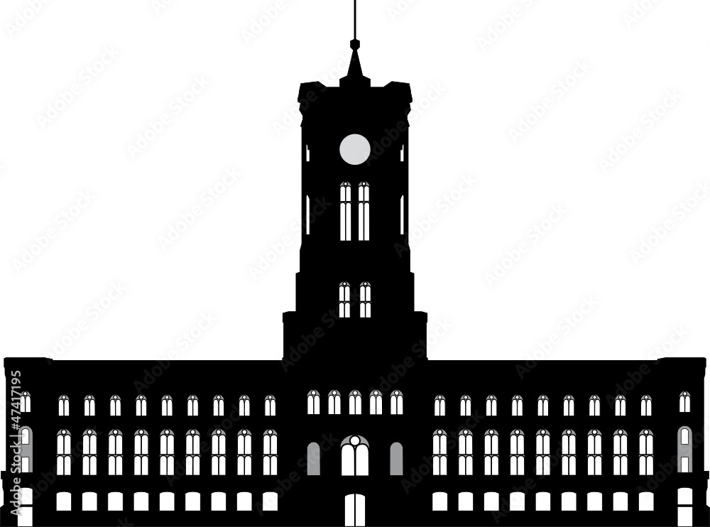 Berlin, Rotes Rathaus Stock Vector | Adobe Stock