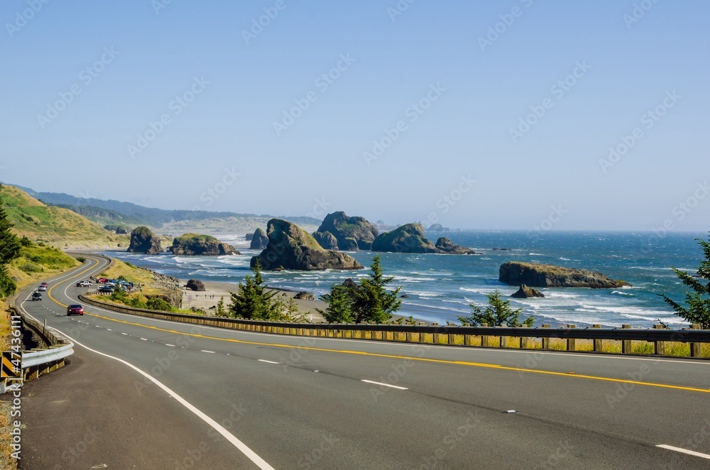 Scenic Road along the Spectacular Oregon Coast Stock Photo | Adobe Stock