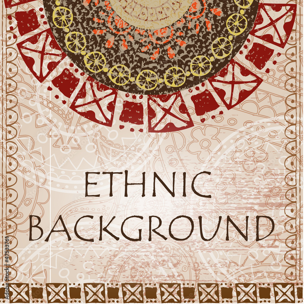 Ethnic background with with ornament and texture Stock Vector | Adobe Stock