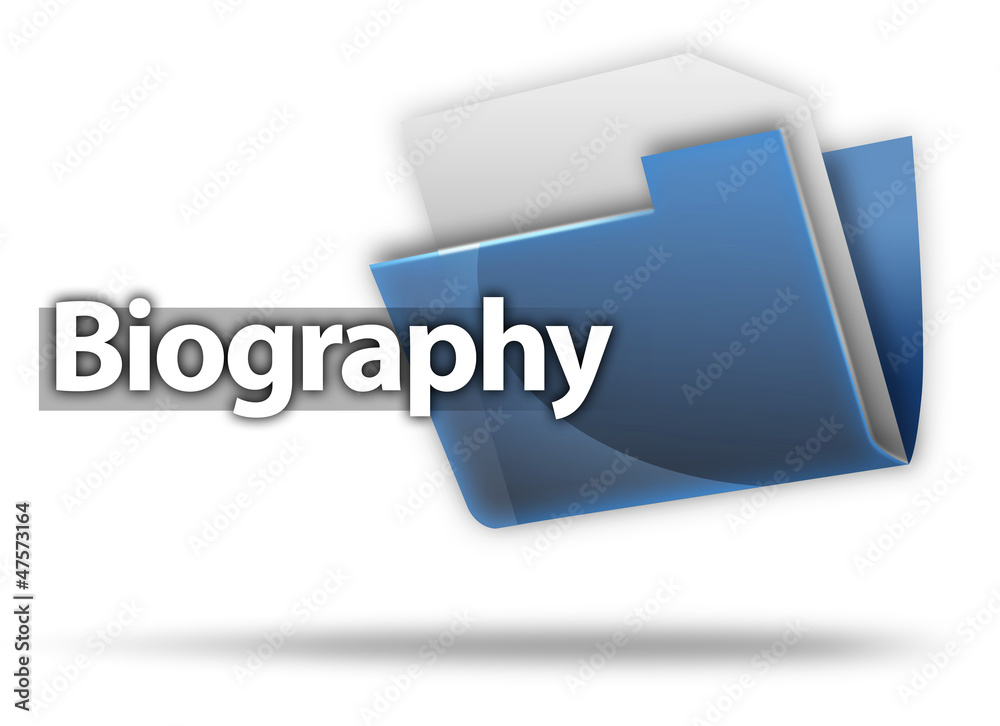 3D Style Folder Icon "Biography" Stock Illustration | Adobe Stock