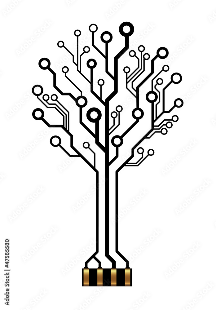 Vector technology tree for logo or icon Stock Vector | Adobe Stock Vector technology tree for logo or icon Stock Vector | Adobe Stock