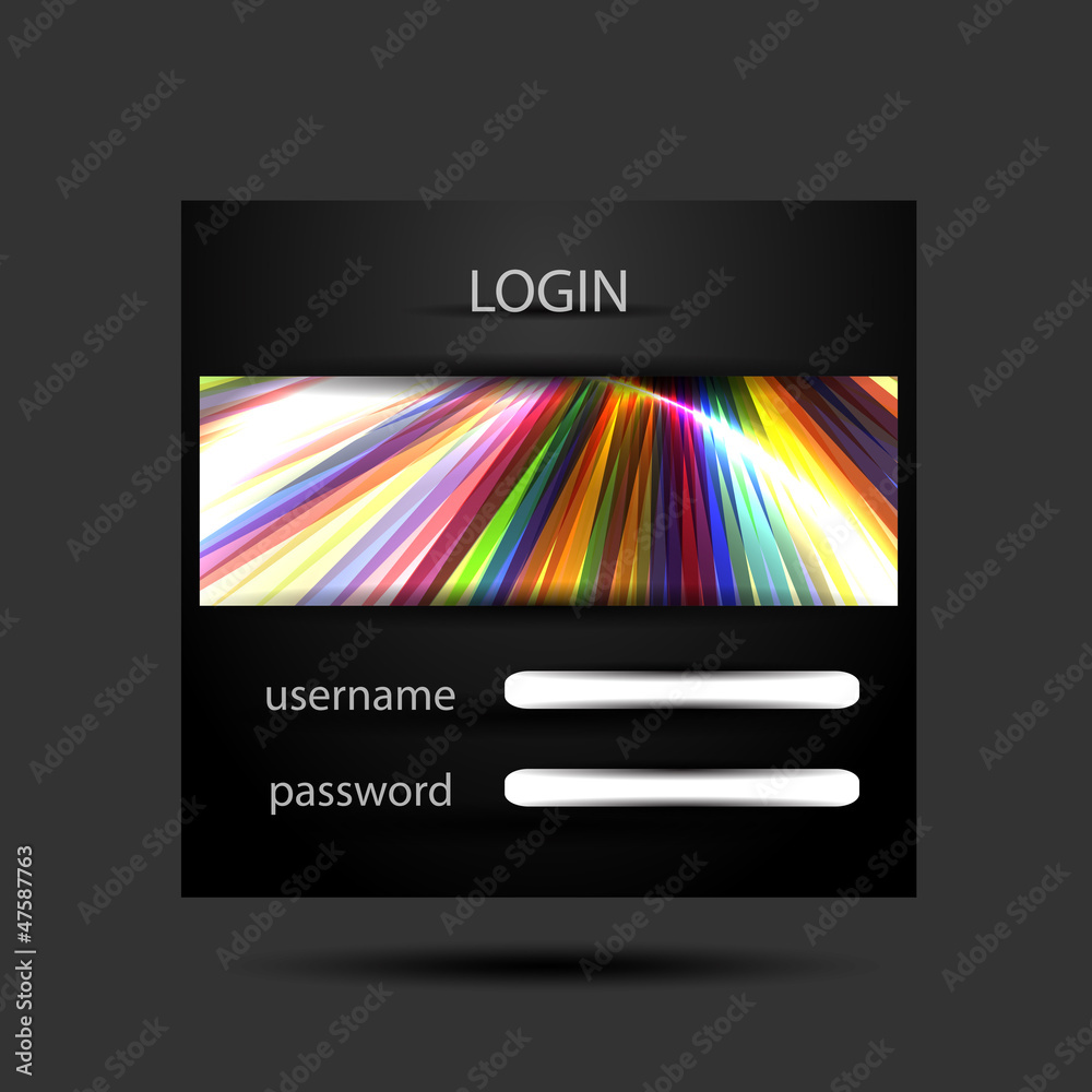 Shiny vector login forms Stock Vector | Adobe Stock