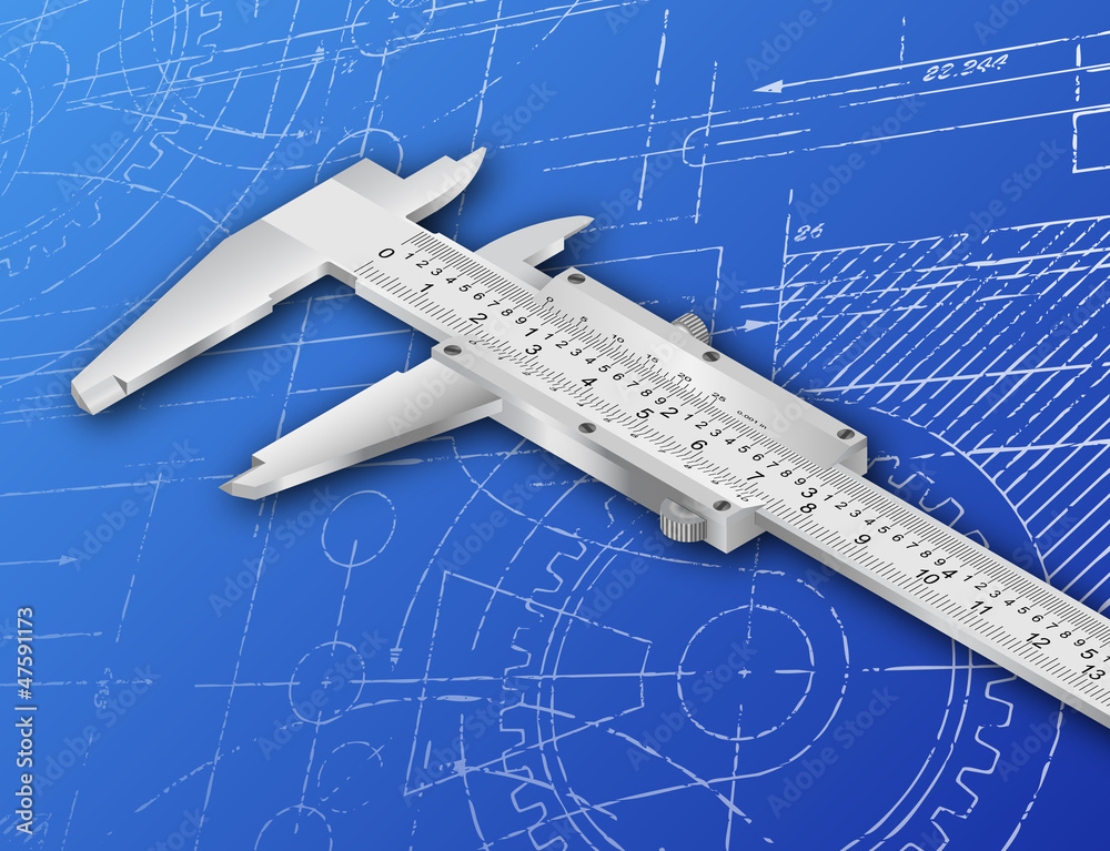 Vernier Blueprint Stock Illustration | Adobe Stock