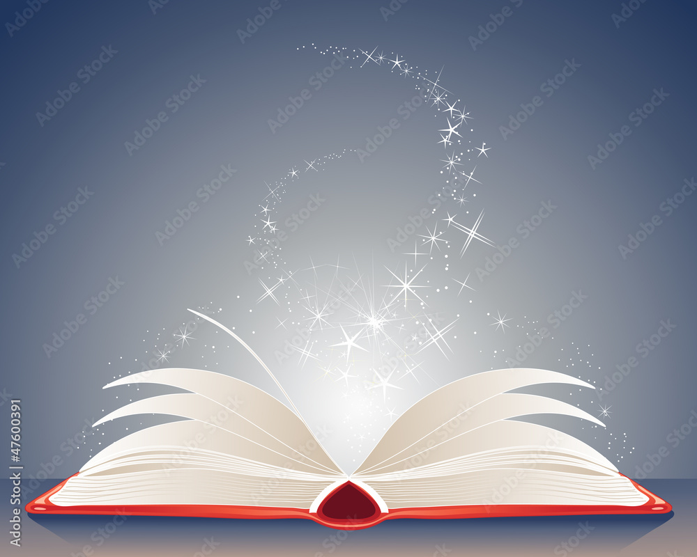 magic book Stock Vector | Adobe Stock