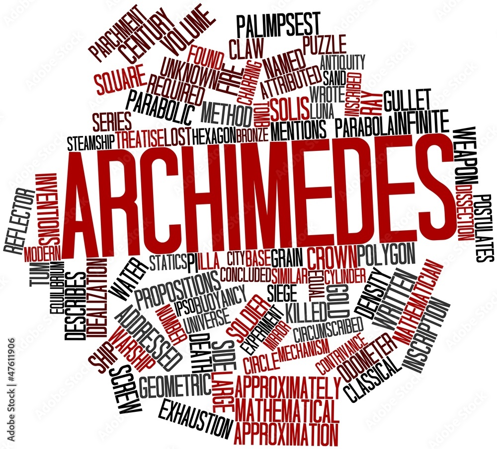 Word cloud for Archimedes Stock Illustration | Adobe Stock