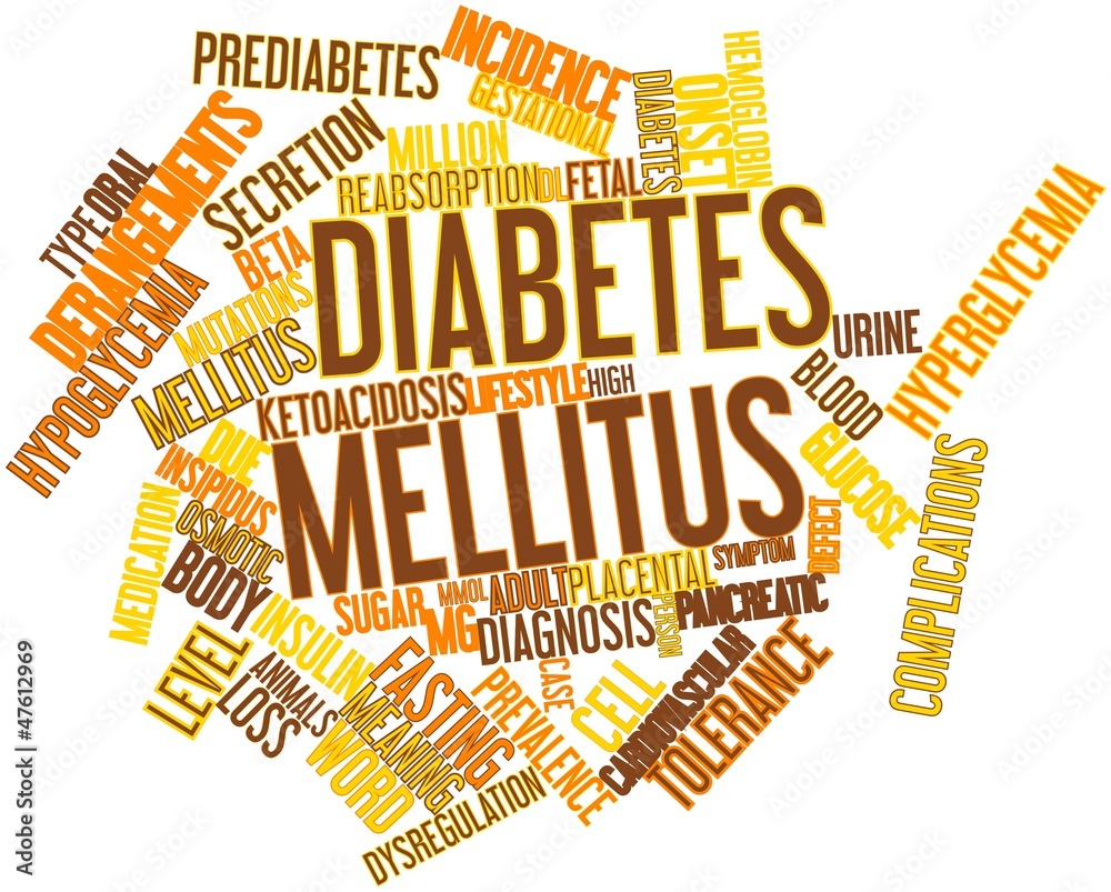 Word cloud for Diabetes mellitus Stock Illustration | Adobe Stock
