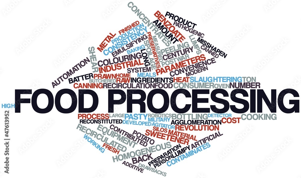 Word cloud for Food processing Stock Illustration | Adobe Stock