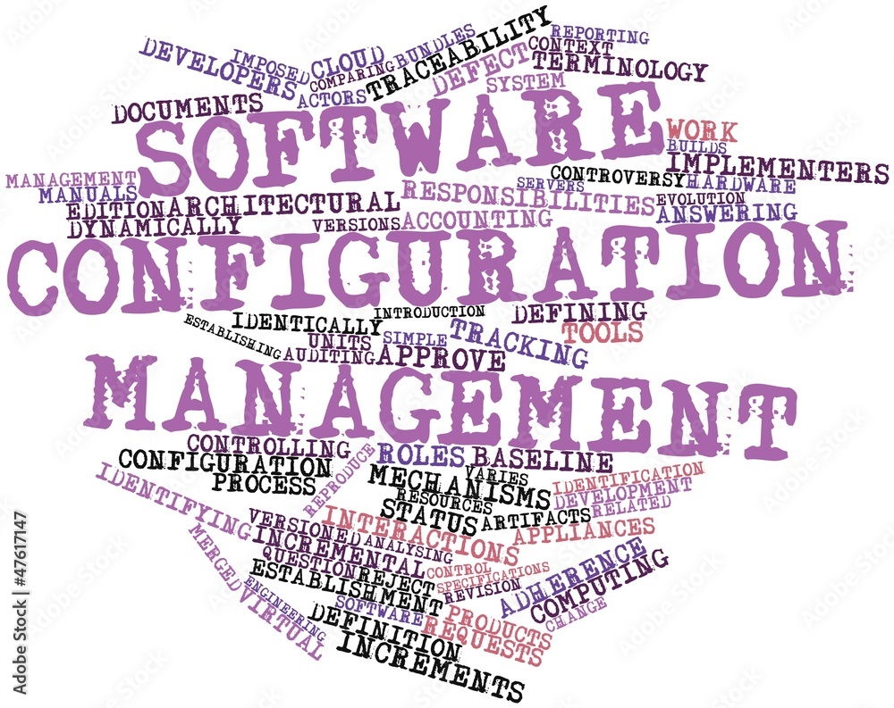Word cloud for Software configuration management Stock Illustration ...