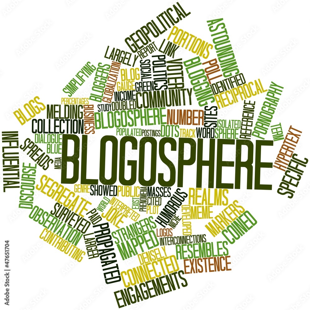 Word cloud for Blogosphere Stock Illustration | Adobe Stock